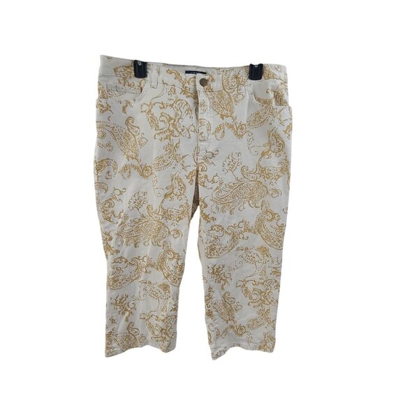 Chaps | Pants & Jumpsuits | Chaps Womens Denim Cropped Pants Flat Front ...